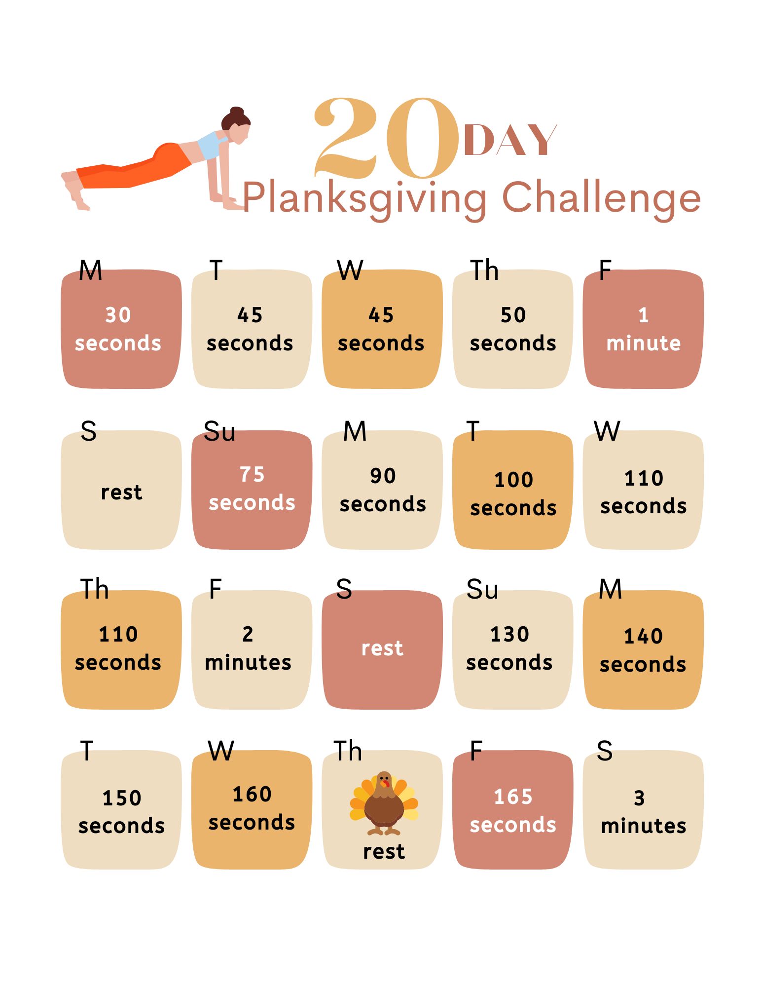 Moxie Fit Collective | planksgiving challenge